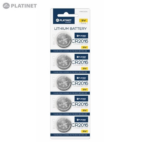 PLATINET BATERIJE PMBCR2016 BLISTER 5 KOMADA (ODC)