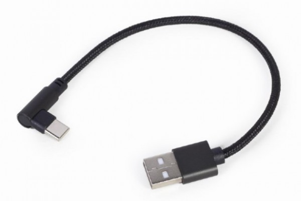 GEMBIRD KABL ZA PUNJENJE I PRENOS PODATAKA CC-USB2-AMCML-0.2M POD UGLOM USB TYPE C BLACK (GMB)