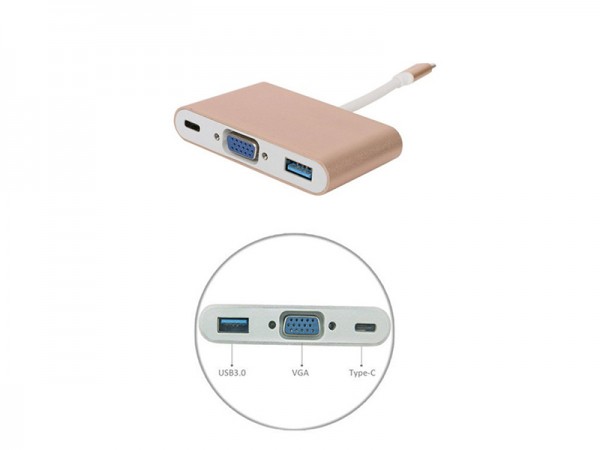 USB 3.1 TIP C NA VGA+USB 3.0 ADAPTER UVA-23 (VTP)