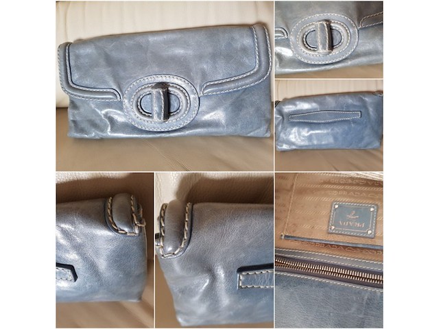 Prada Avio Vitello Shine clutch, original