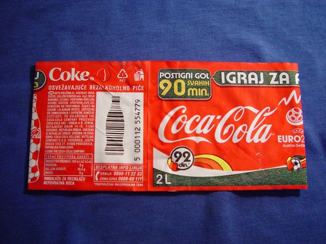 ! etiketa Coca Cola PET, UEFA EURO 2008