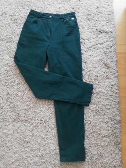 Mom pantalone tirkizne