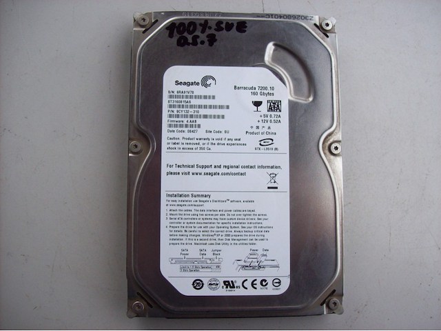 160 Gb Seagate sata II-3.5 inca ST3160815AS - 100 % sve