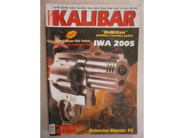 KALIBAR  broj  102  -  april 2005.