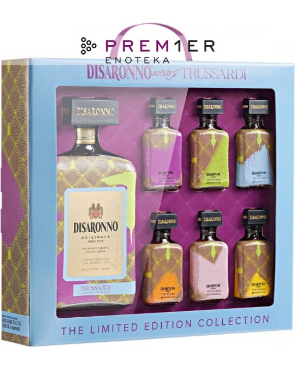 Amaretto Disaronno Trussardi Gift Set 0.70l + 6x0.05l