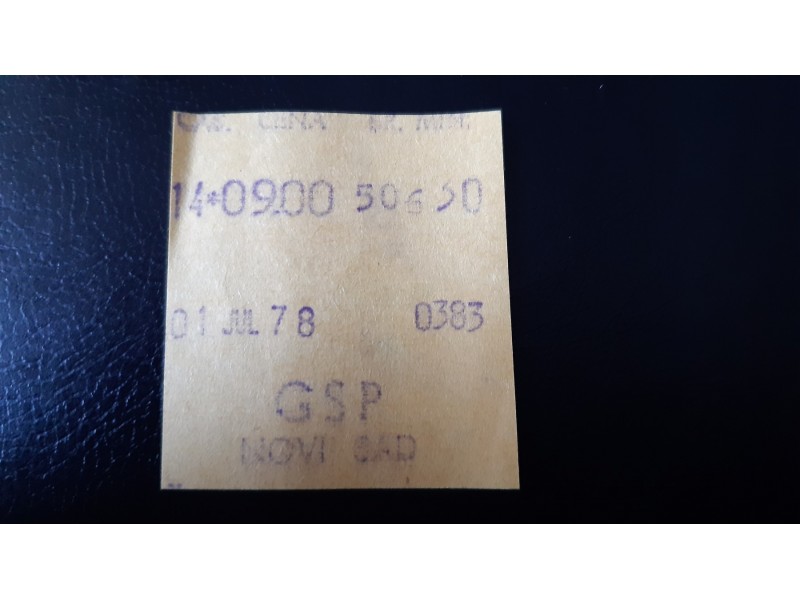 GSP Autobuska karta 1978
