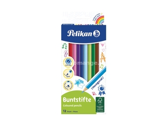 Drvene bojice 12 boja Pelikan 724005 blister