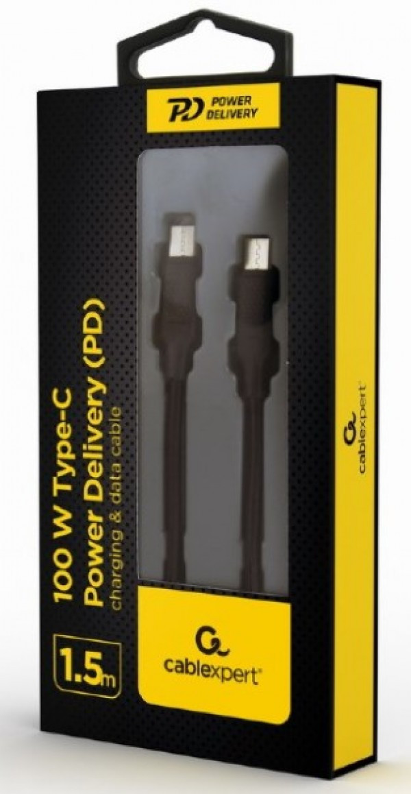 CC-USB2-CMCM100-1.5M Gembird 100 W Type-C Power Delivery (PD) charging & data cable, 1.5m