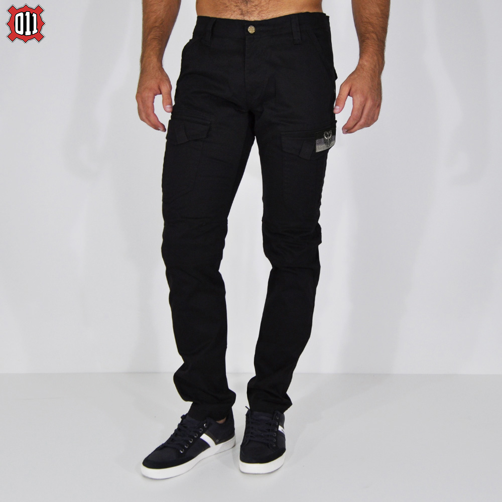 Pantalone Combat - zastavica (crne)