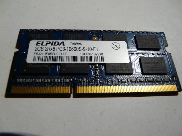 Elpida  2GB  DDR3  SDRAM  SO-DIMM PC3-10600S-9-10-F1