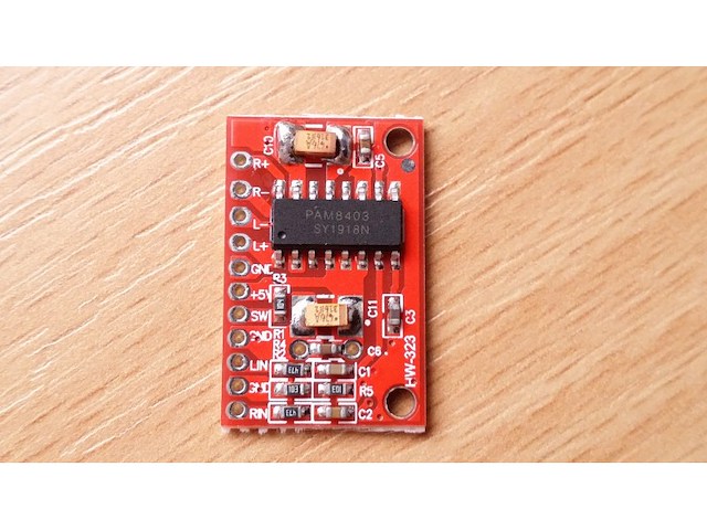 Minijaturni digitalni pojačavač  klase D  2x3W  PAM8403