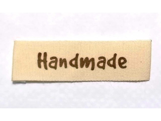 Pamučna etiketa HANDMADE 55X16mm/ kom