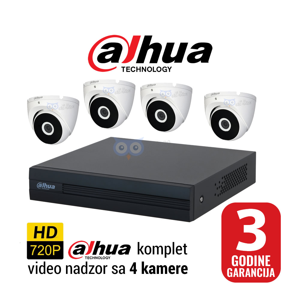 HD Dahua komplet video nadzor sa 4 kamere