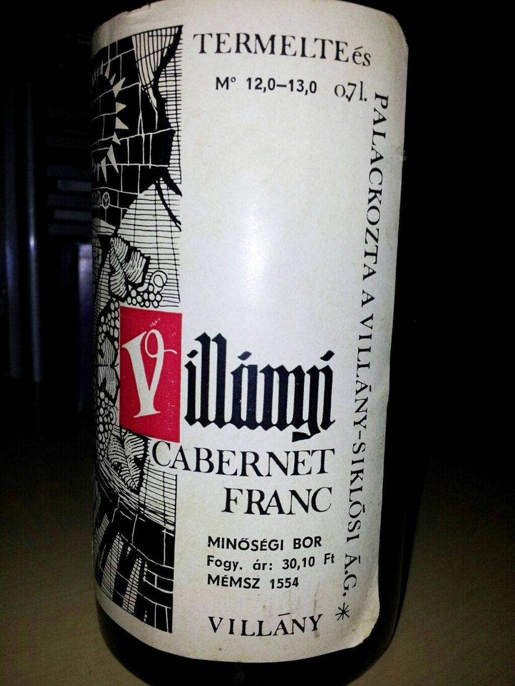 Villany cabernet franc flaša raritet