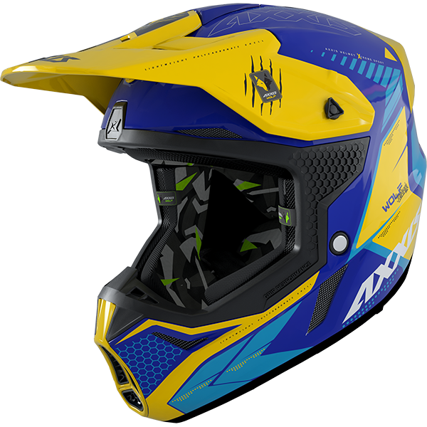 KACIGA AXXIS CASCO MX803 WOLF STAR TRACK C17 AZUL MATE XS