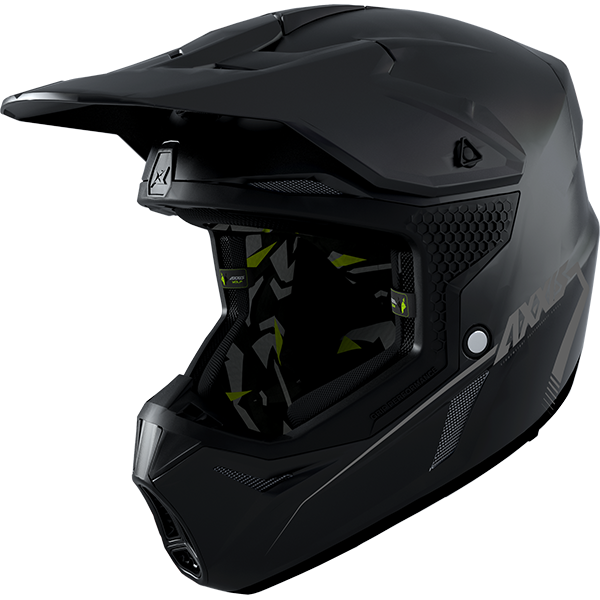 KACIGA AXXIS CASCO MX803 WOLF SOLID A1 NEGRO MATE XS