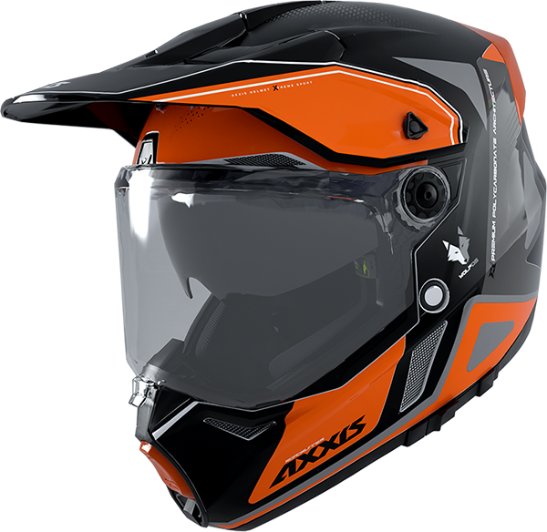 KACIGA AXXIS CASCO MX803DS WOLF DS ROADRUNNER B4 NARANJA FLOUR MATE XS