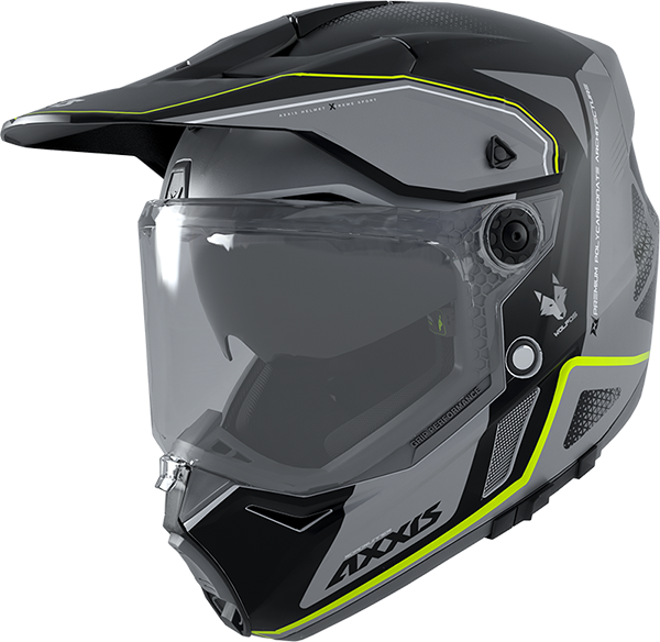 KACIGA AXXIS CASCO MX803DS WOLF DS ROADRUNNER B2 GRIS BRILLO XS