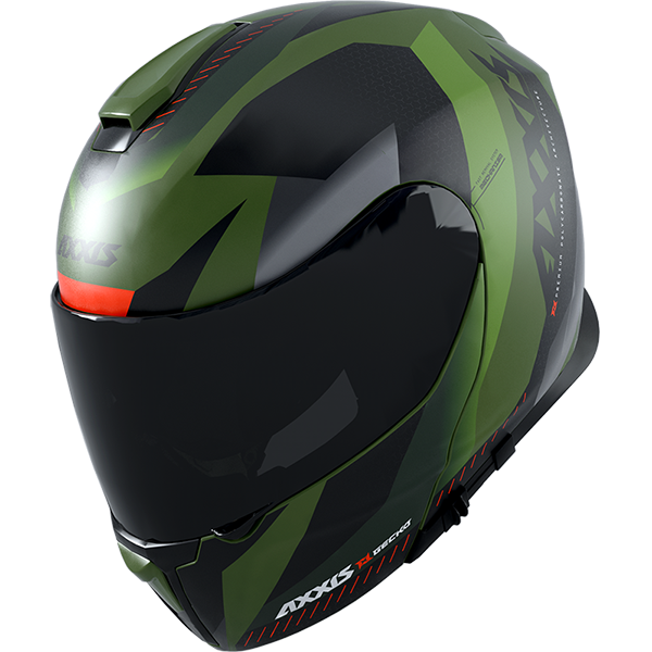 KACIGA AXXIS CASCO FU403SC GECKO SV SHIELD F6 VERDE MATE XS