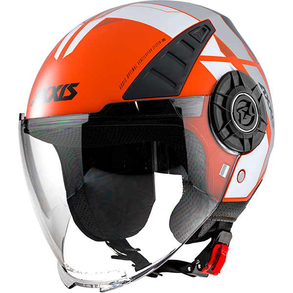 KACIGA AXXIS CASCO 0F513 METRO COOL C4 NARNAJA FLOUR MATE XS