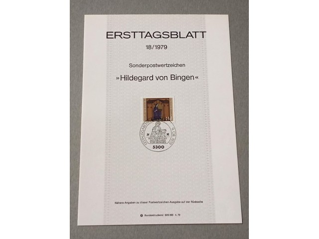 ETB Nemačka  - Hildegard Von Bingen - 1979.g