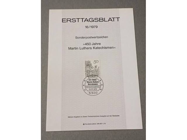 ETB Nemačka  - Martin Luthers Katechismen - 1979.g