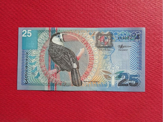 Suriname 25 Gulden 2000g novčanica, UNC