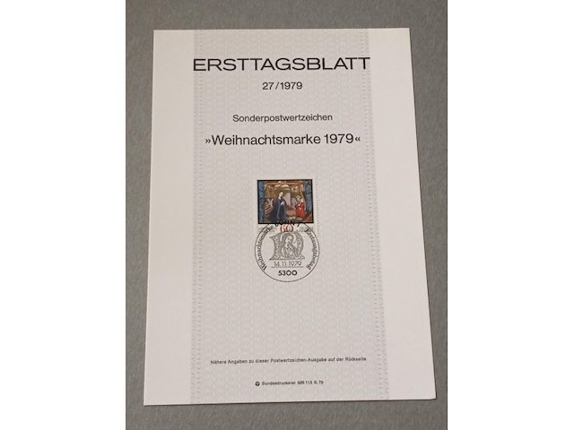 ETB Nemačka  - Wihnachtsmarke - 1979.g