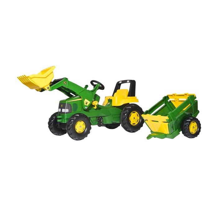 Traktor John Deere sa prikolicom i utovarivačem 811496