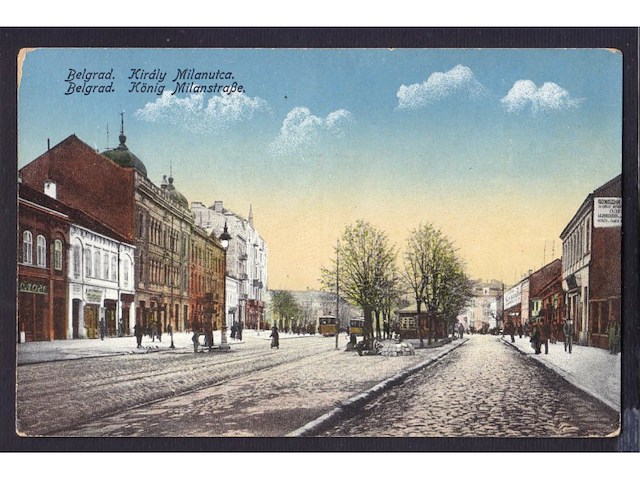 beograd - ulica kralja milana , terazije, tramvaj