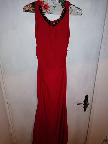 Svečana crvena duga haljina