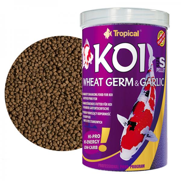 Tropical Pond koi Wheat Germ & Garlic Pellet Size S 1000ml/400gr