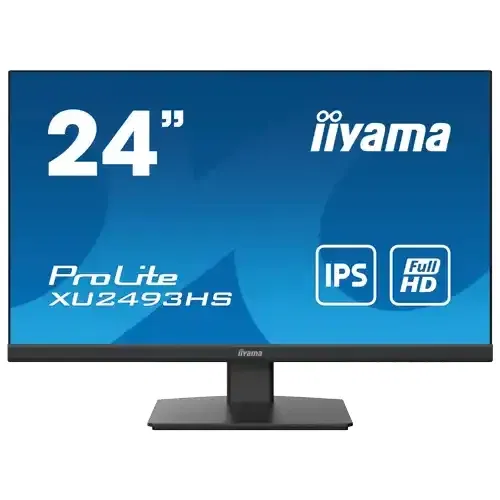 iiyama ProLite XU2493HS-B4, 23.8'', 16:9, Full HD 1920x1080 @75Hz 4ms (DisplayPort&HDMI, 2.1 megapixel), 250 cdm˛, IPS panel technology LED