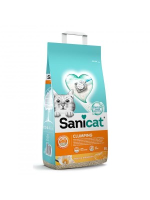Posip za mačke Sanicat Clumping Vanila-Mandarina 8L