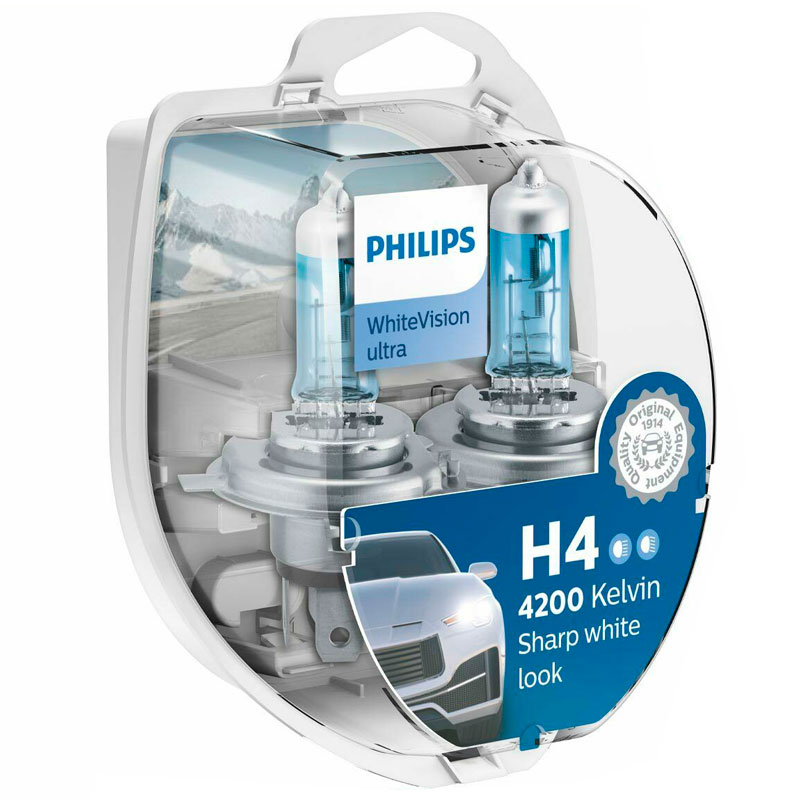 Sijalica H4 + W5W +60% PHILIPS White Vision Ultra Set 2+2 kom.