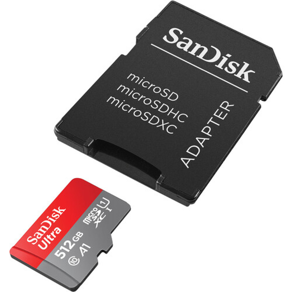 SanDisk SDXC 512GB Ultra Mic.120MB/s A1Class10 UHS-I +Adap.