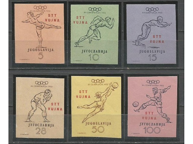STT Vujna,LOI Helsinki `52 1952.,nezupčana,čisto