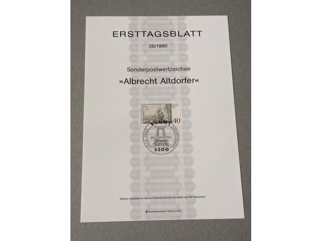 ETB Nemačka  - Albrecht Altdorfer - 1980.g