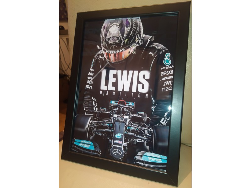 Luis Hamilton Formula 1 Uramljeni poster