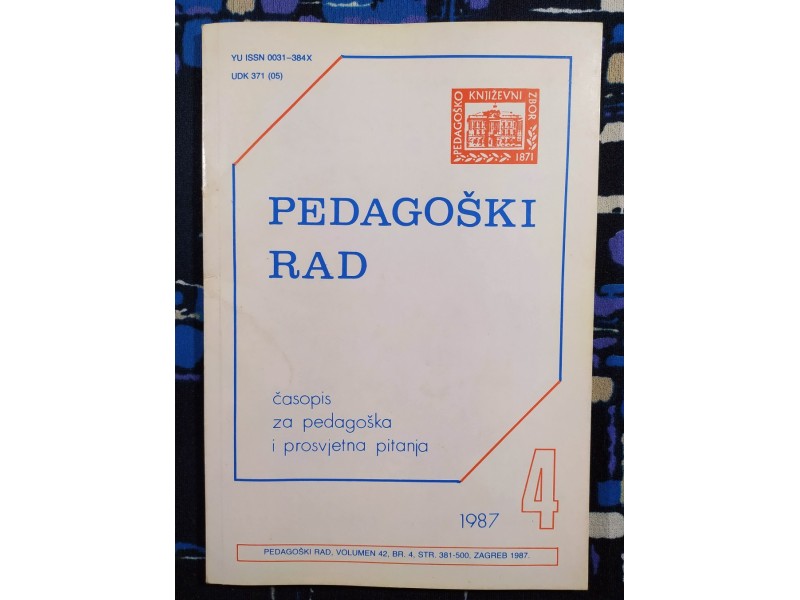 Pedagoski rad 4. 1987.