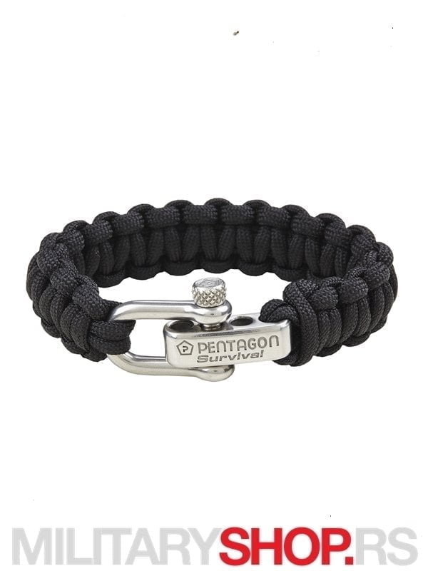 PENTAGON SURVIVAL BRACELET PRO BLACK