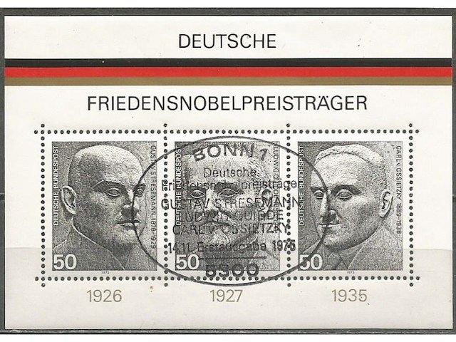 Nemačka,Nobelovci 1975.,blokovi,žigosano