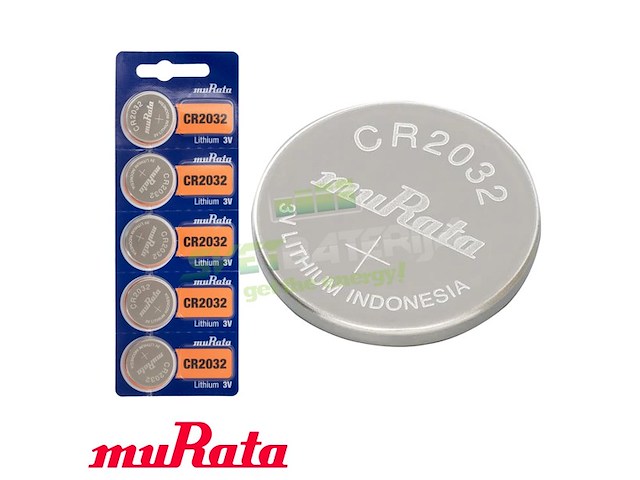 Baterija CR2032 Murata Dugmasta Lithium 3V 5 kom