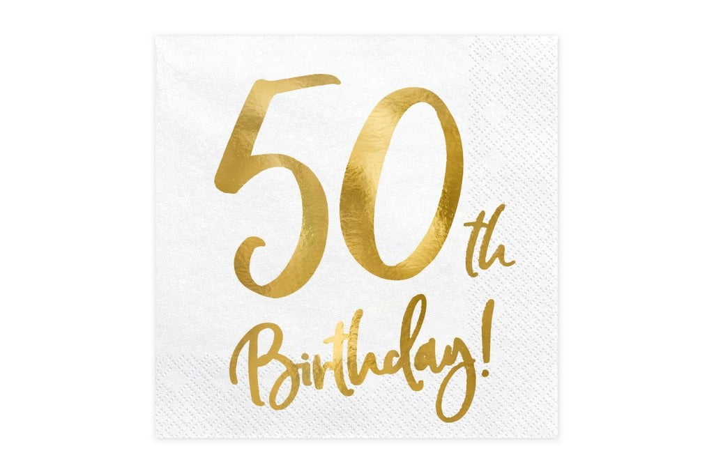 Salvete 50th birthday 33cm – 20 kom