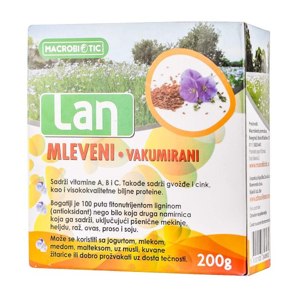 Lan mleveni vakumirani 200g Macrobiotic