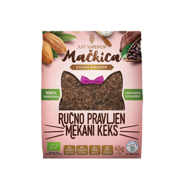 Mačkica keks sa bademom i kakaom 45g Just Superior