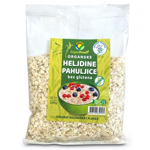 Organske heljdine pahuljice bez glutena 200 g SuperFood