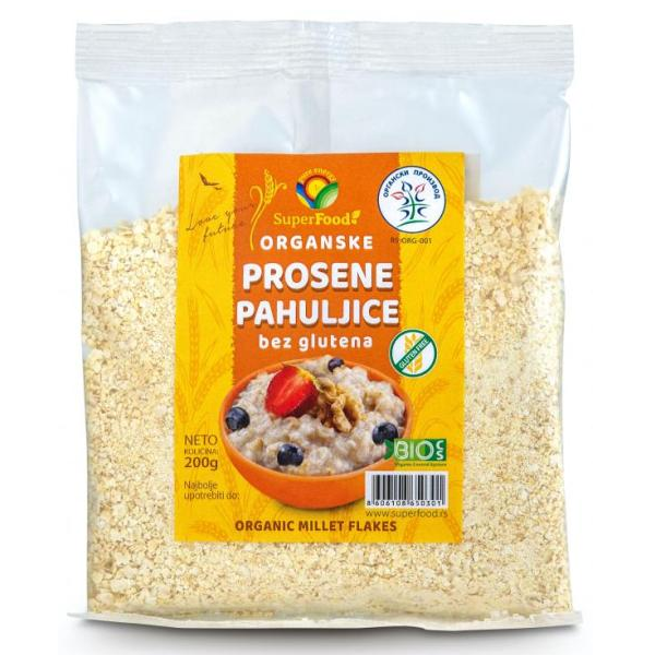 Organske prosene pahuljice bez glutena 200g SuperFood