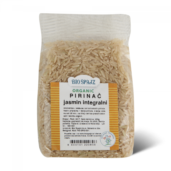 Organski integralni jasmin pirinač 200g Bio Špajz