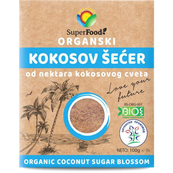 Organski kokosov šećer 100g Super Food